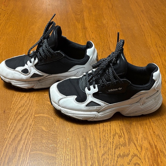 adidas | Shoes | Adidas 75 Falcon Trail Black And White Sneakers | Poshmark